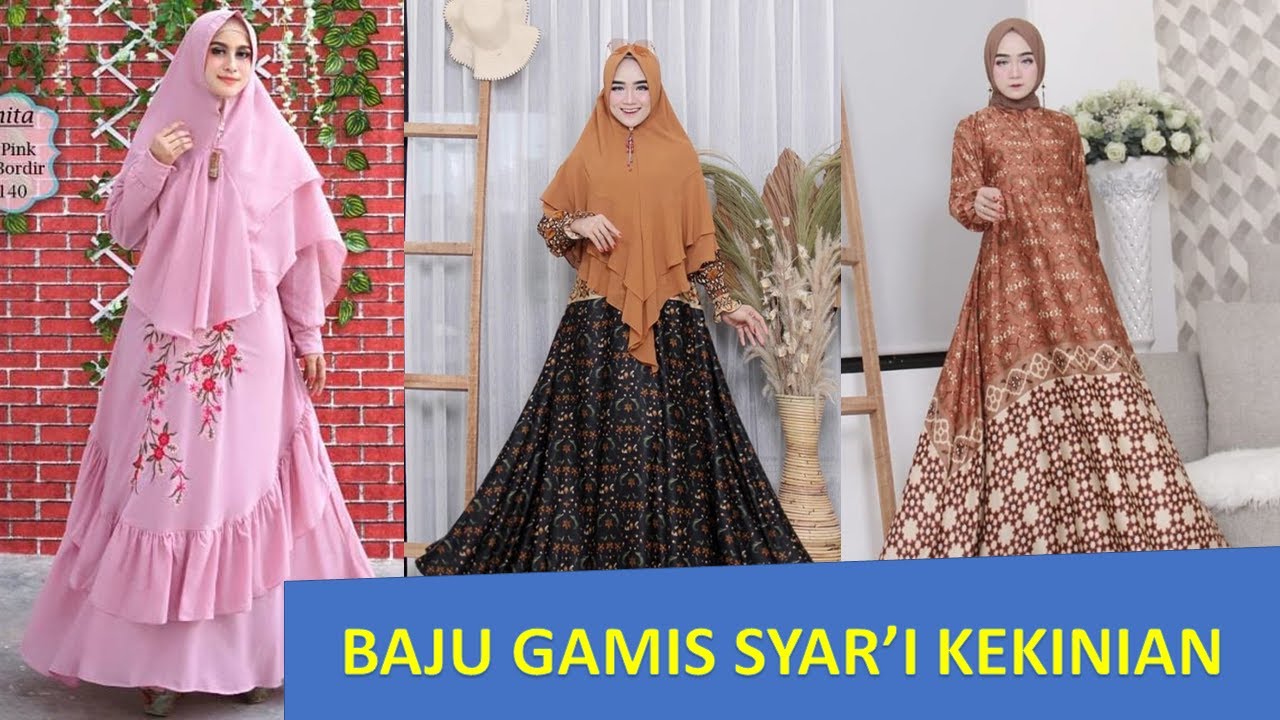 Inspirasi Model Baju Gamis Syari Modern Terbaru 2021 Yang Cantik dan ...