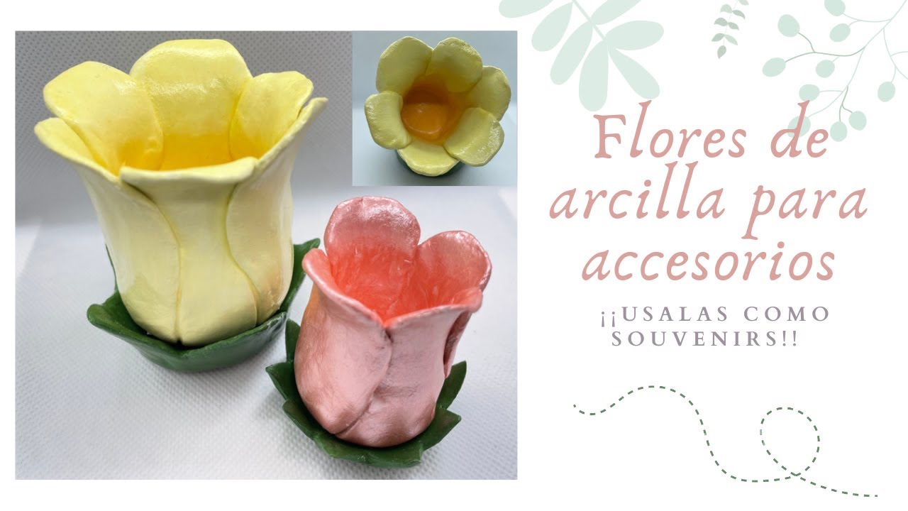 DIY joyero flor de arcilla/idea souvenir original/Flor de arcilla DAS ...