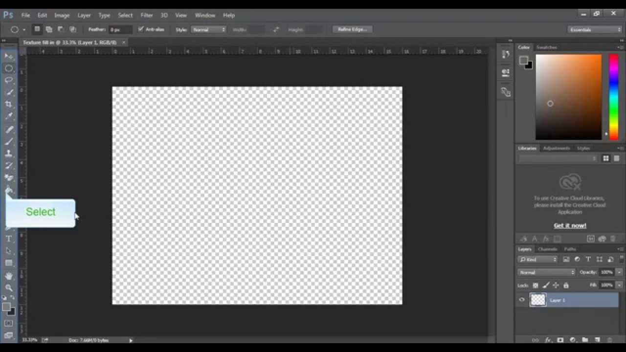 Photoshop Tutorial: Texture Fill effect - YouTube