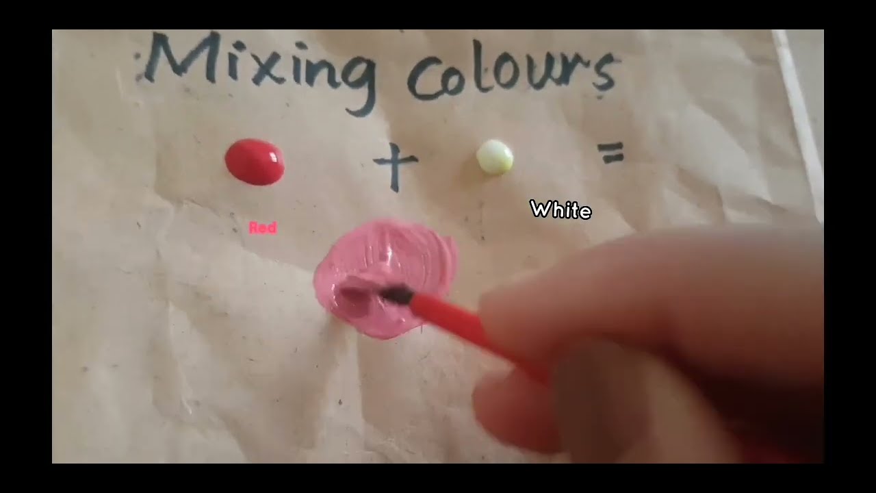 How to make Light pink colour/baby pink colour by mixing🖌️🎨# ...