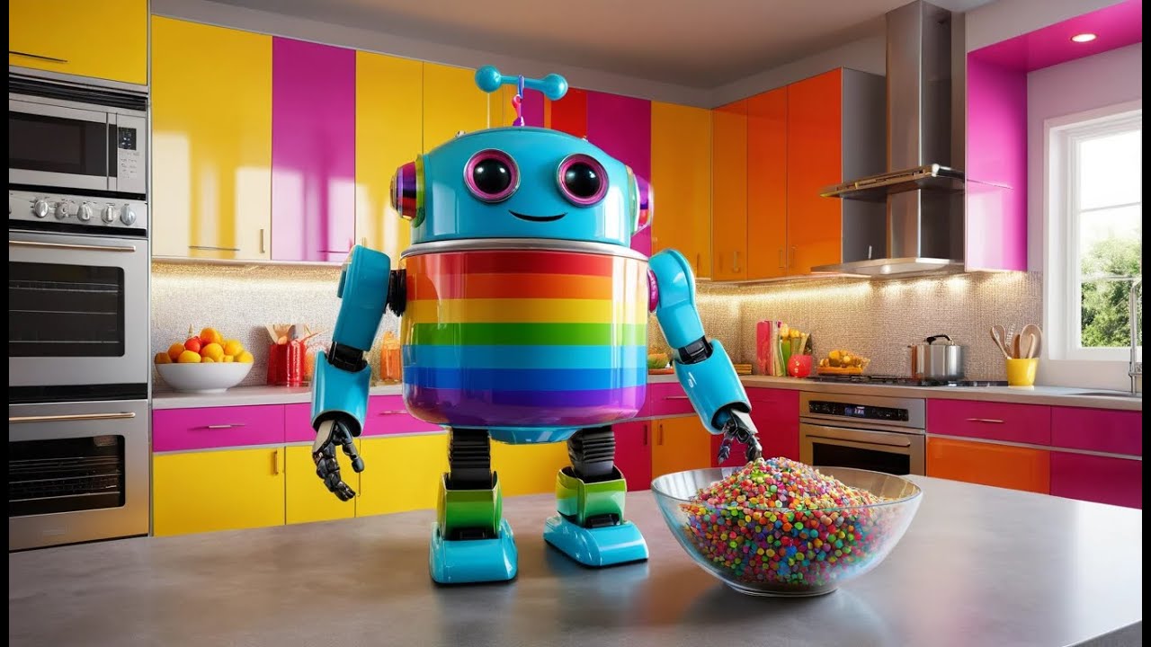 Rainbow Robot and the Chocolate Machine | Sweet Robot Song Kids ...