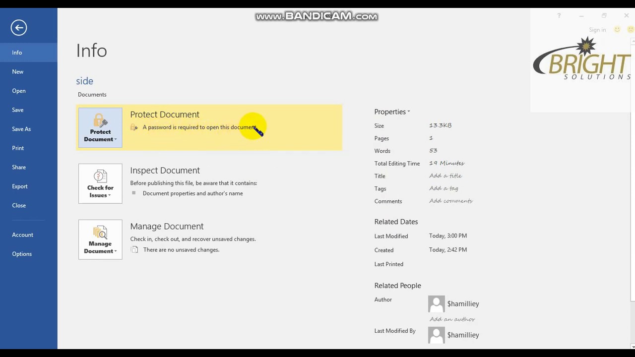 How To Encrypt Your Microsoft Word 2016 Document With Password YouTube How To Encrypt Your Microsoft Word 2016 Document With Password YouTube