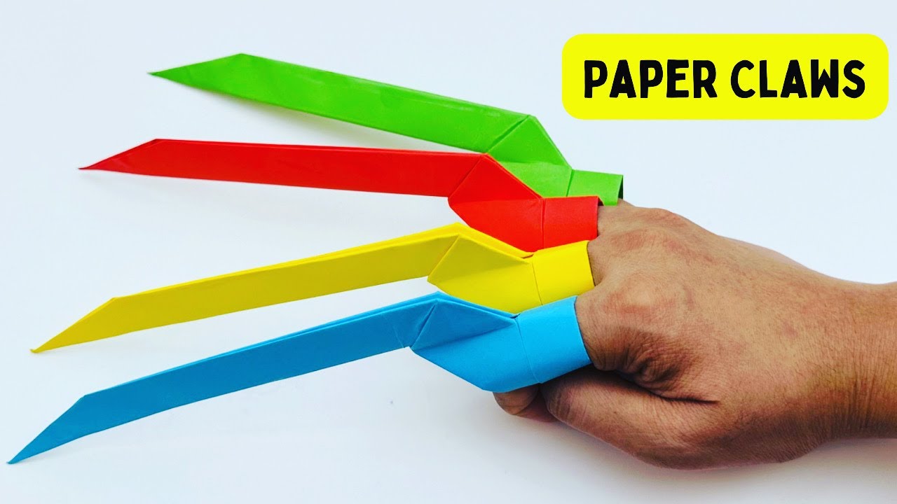 How To Make Easy Paper CLAWS For Kids / Halloween Craft Ideas / Paper ...