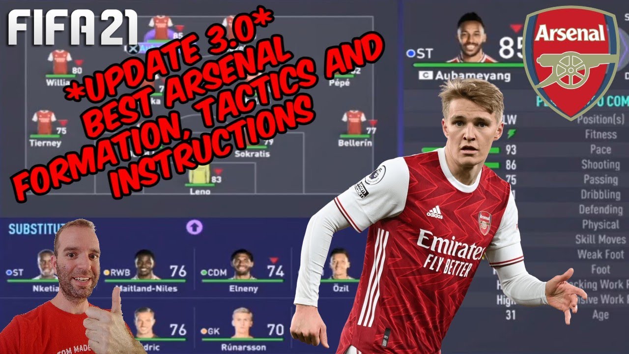 *UPDATE 3.0* FIFA 21 - BEST ARSENAL Formation, Tactics and Instructions ...