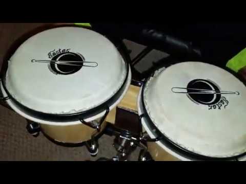 Eastar EBO 1 Bongo Drums 2 Sets 6” and 7” Wood Percussion Instrument ...