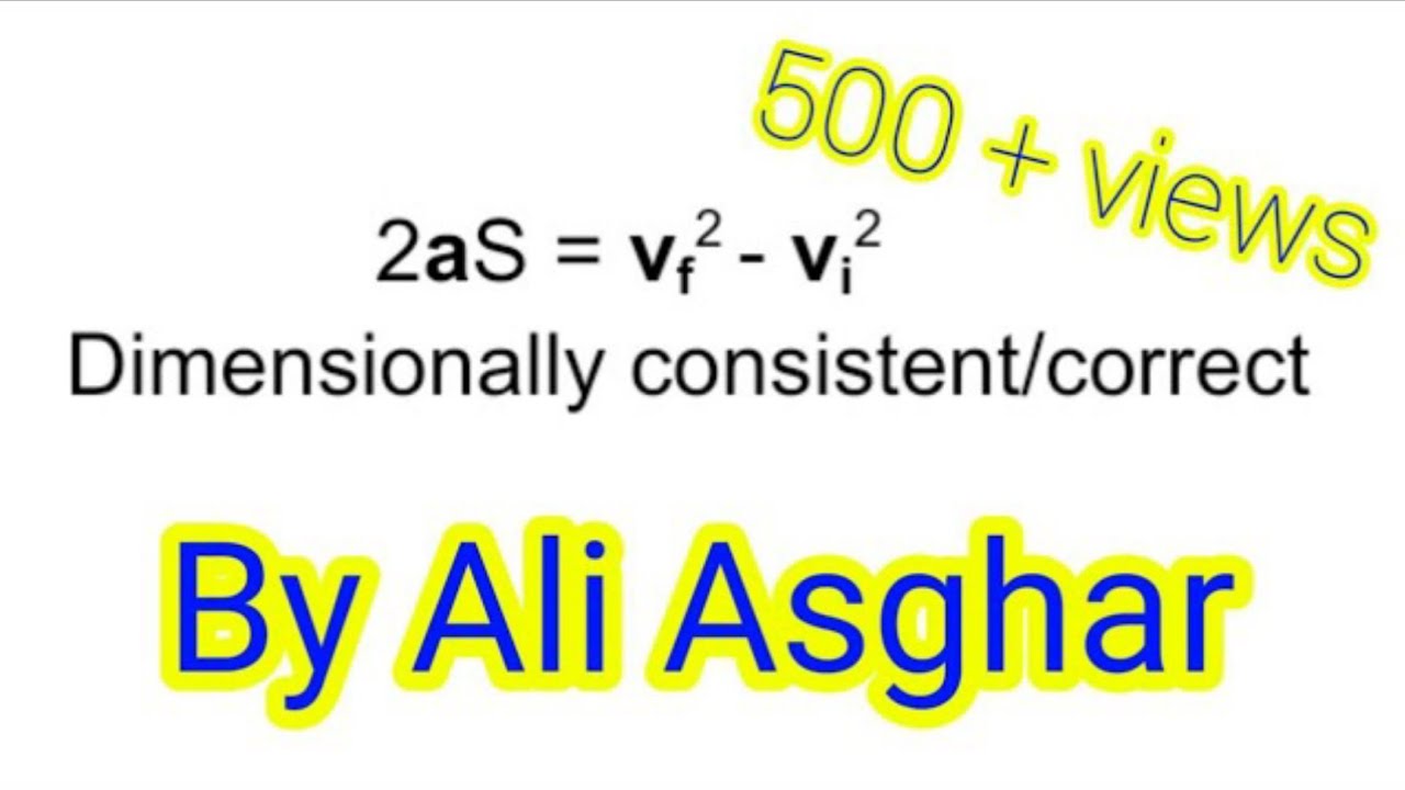 Third equation of motion dimensionally consistent | Physics Insight ...