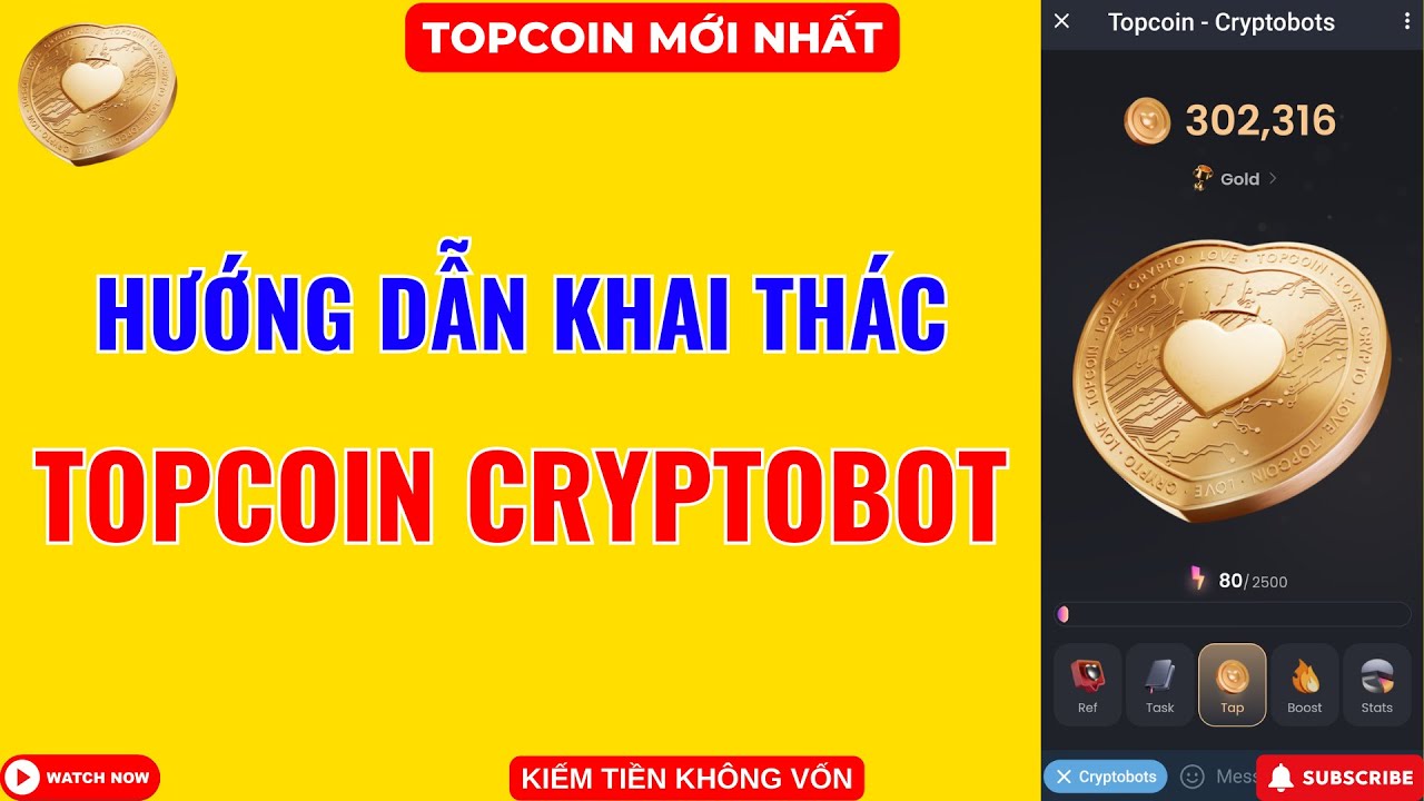 Topcoin - Hướng Dẫn Khai Thác Topcoin Cryptobot - YouTube