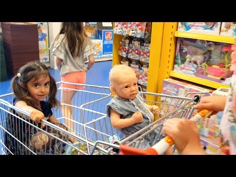 Emily Doing Shopping with Reborn Baby Doll
