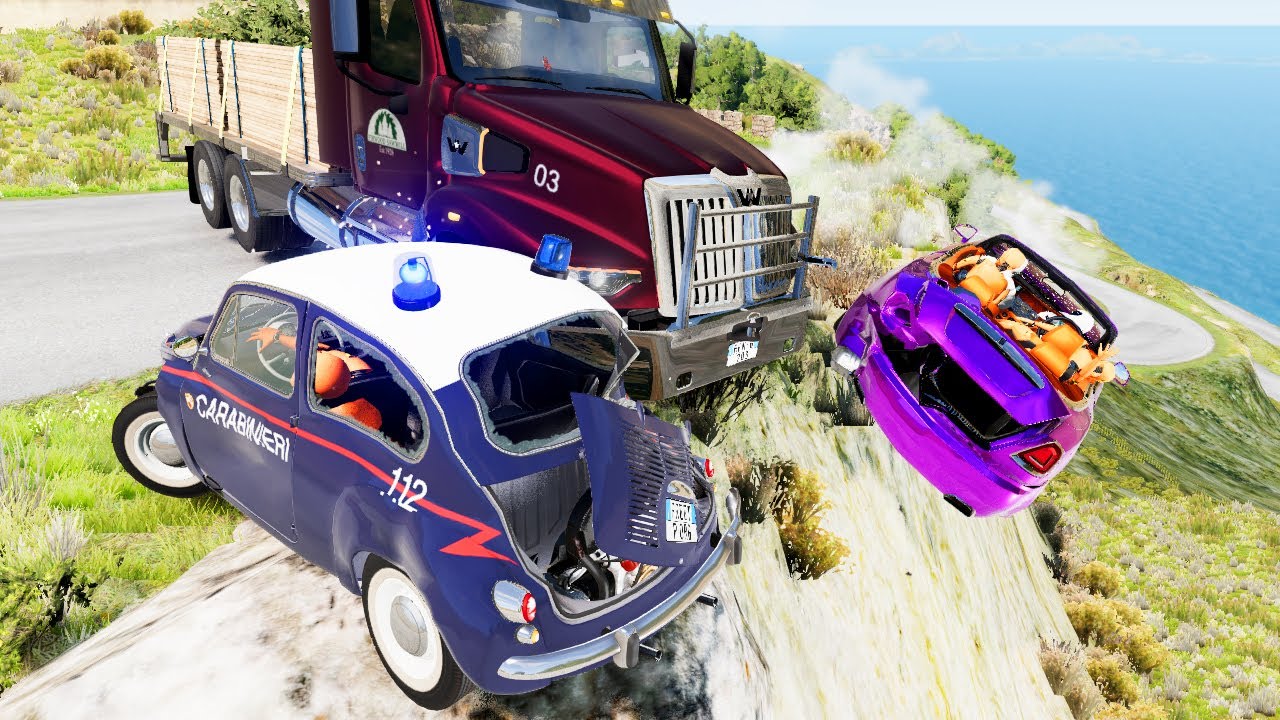 Best Satisfying Rollover Crashes [16] - BeamNG drive CRAZY DRIVERS - YouTube