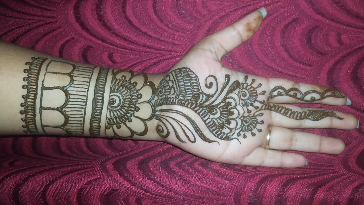 simple arabic mehendi design for font hand ||easy Mehendi design ...