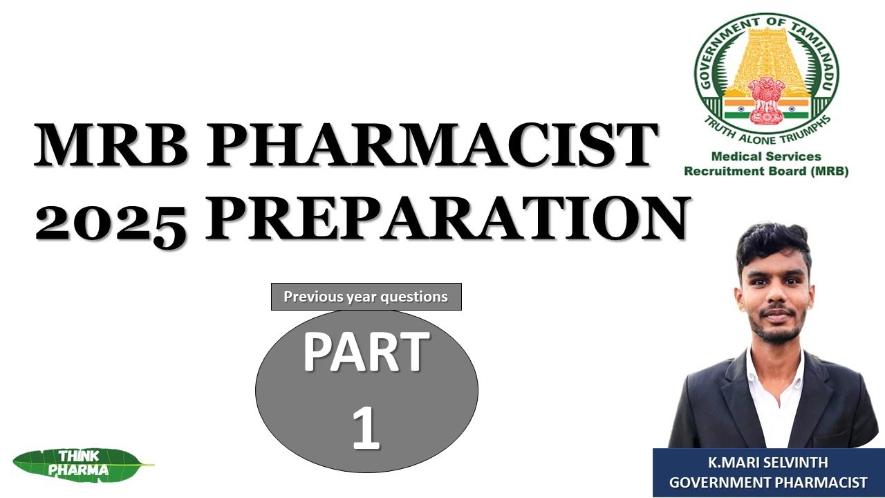 MRB Pharmacist 2025 preparation | previous year questions paper # ...