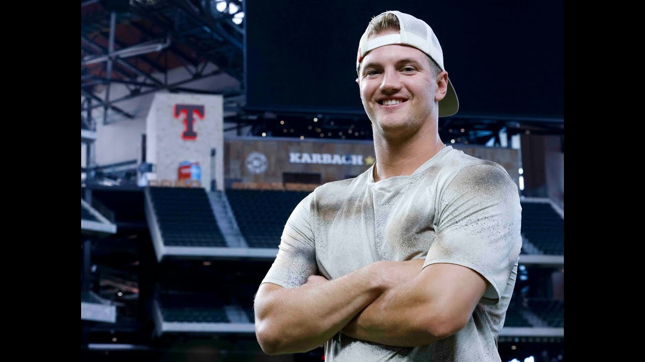 Top Texas Rangers prospect Josh Jung attends a press conference before ...