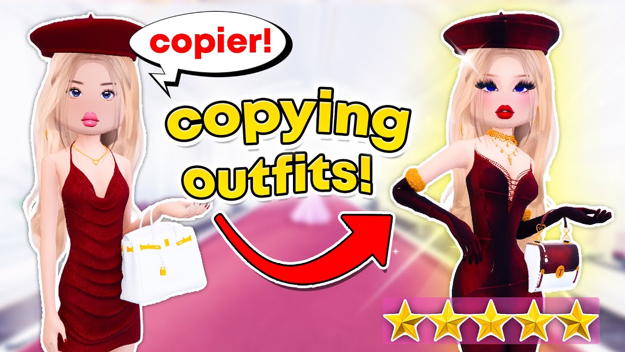 COPYING Outfits But MAKING THEM BETTER In Dress To Impress! - YouTube