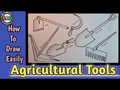 agriculture tools names | agricultural tools drawing | rake drawing ...