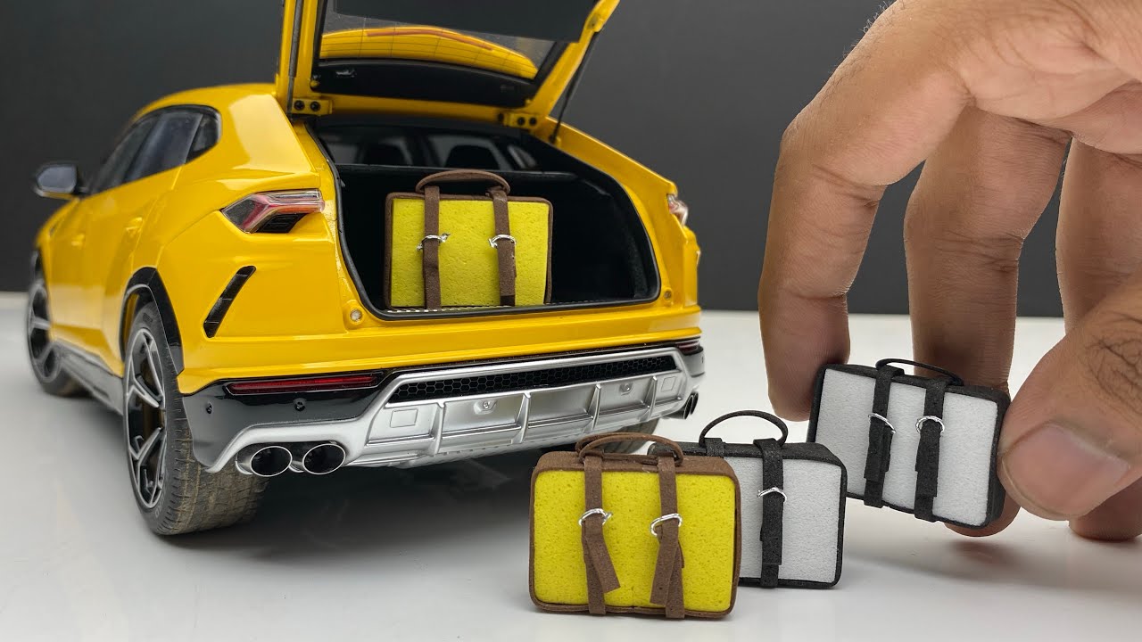 DIY Miniature Bags | Realistic Luggage for Diecast Model Cars - YouTube