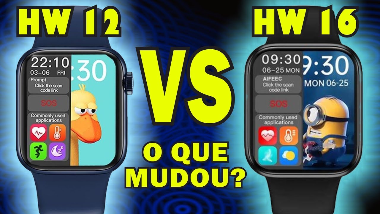 Comparativo Smartwatch HW12 vs HW16 | Qual é melhor? | - YouTube