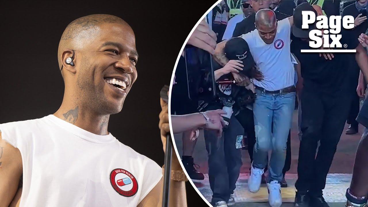 Kid Cudi breaks his foot during Coachella 2024 performance - YouTube