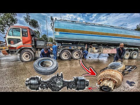 Truck Axle Housing Broken and Bent due To Heavy Load | Repairing Truck ...