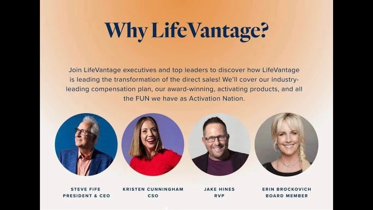LifeVantage Open House Call with Steve Fife, Erin Brockovich, Kristen ...