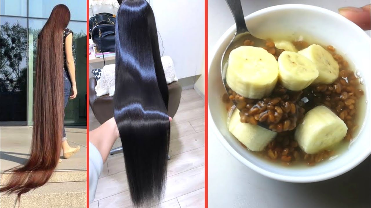 💯Get super silky and glossy hair in 1 day Challenge! With double hair ...