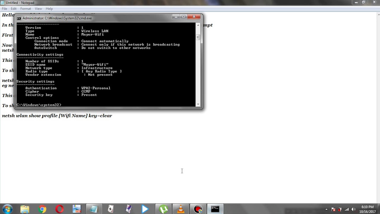 How to show wifi password using CMD - YouTube
