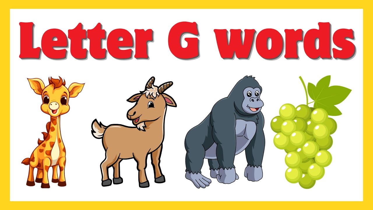 G letter words || Words that start with letter G || #abcd - YouTube