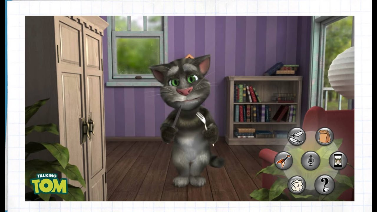 Talking Tom DESKTOP - Mystery Objects Forks and Knives NO FOOD! - YouTube