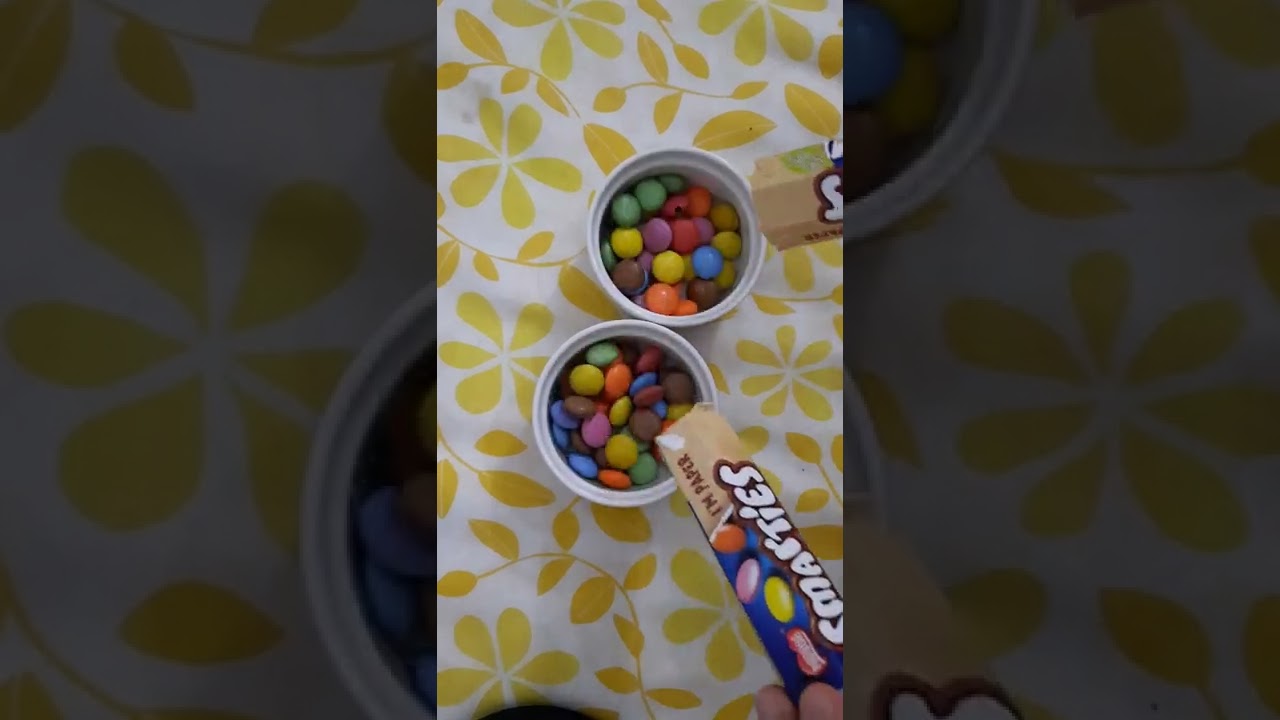 SMARTIES FILLING IN A BOWL ASMR #shorts #satisfying #asmr - YouTube