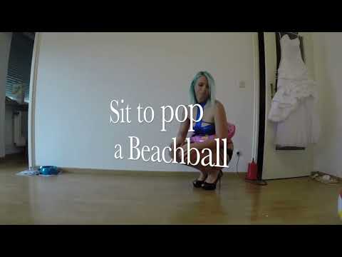 072 pre Clip DirrtyAngel Sit to pop small beachball first time in her life from 2014