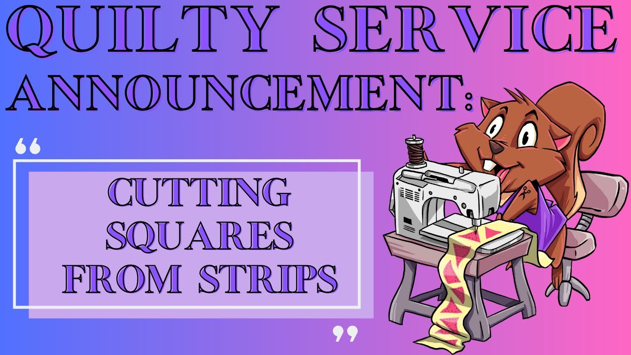 How to cut squares from a strip set (strata) - YouTube