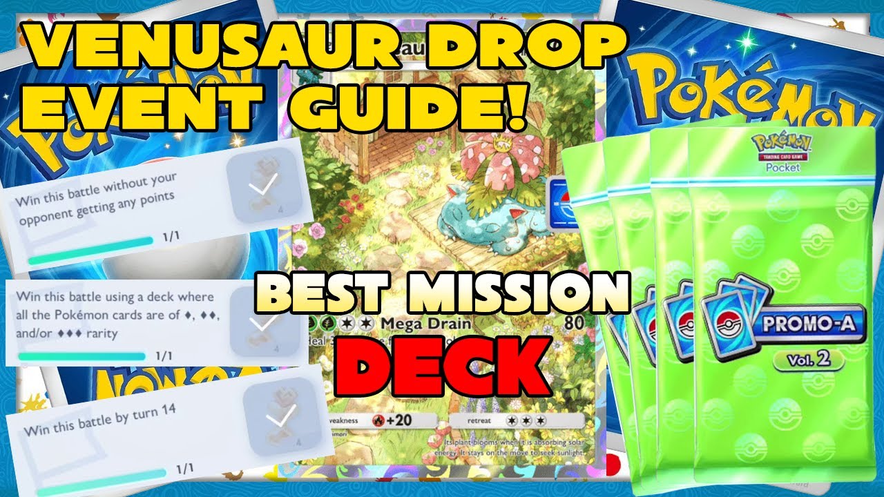 Pokemon TCG Pocket NEW EVENT! Venusaur Drop Event FULL GUIDE! Best Deck ...
