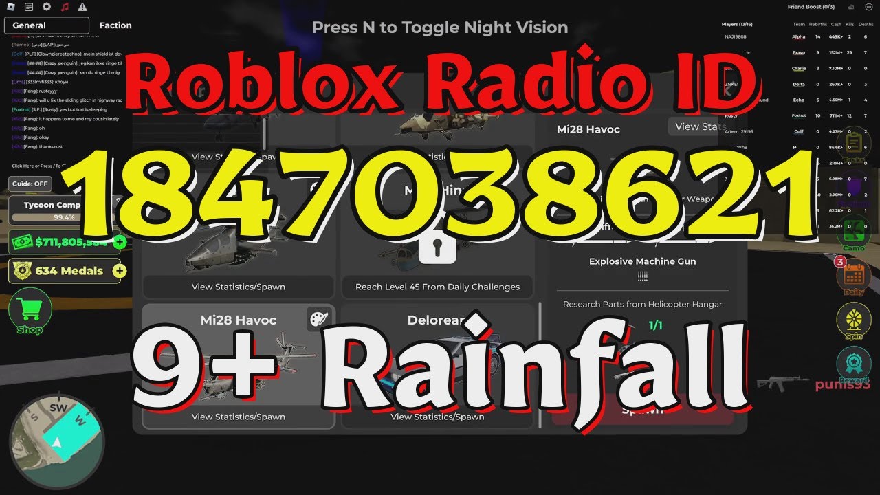 Rainfall Roblox Radio Codes/IDs - YouTube