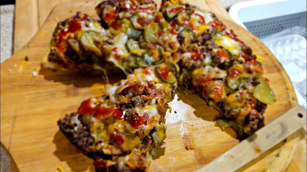 Mind-blowing Bacon Cheeseburger Pizza Flipped Upside-down 🍔🍕 - YouTube