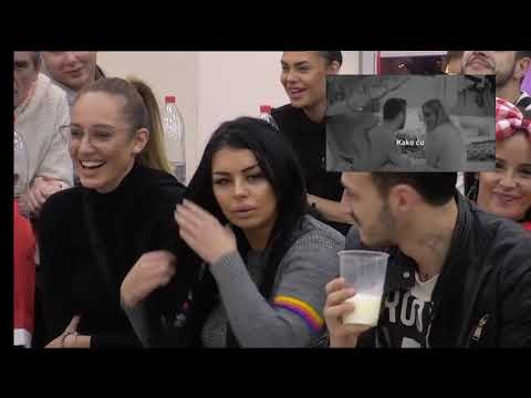 Zadruga 2 - Zadrugari gledaju snimak na kome Luna i Marko flertuju - 14.12.2018.