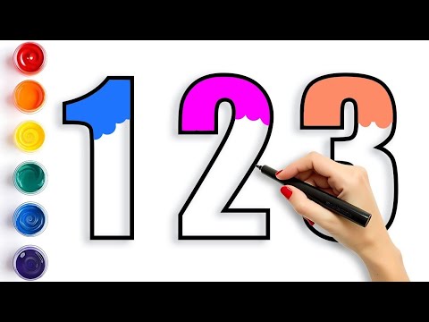 How to count Numbers 0 to 9 with Color Fun 🎉 | Counting Numbers for ...