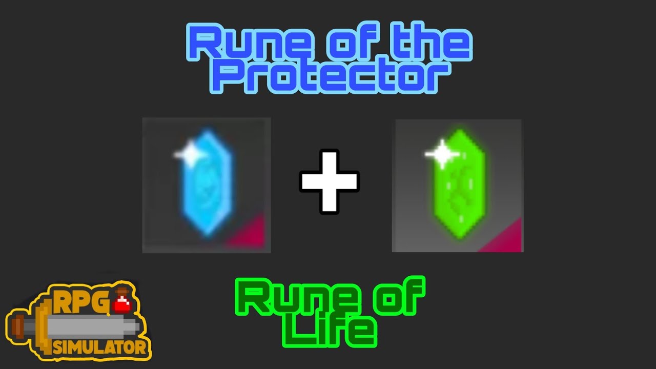 RUNE OF PROTECTOR AND LIFE | ROBLOX RPG SIMULATOR - YouTube