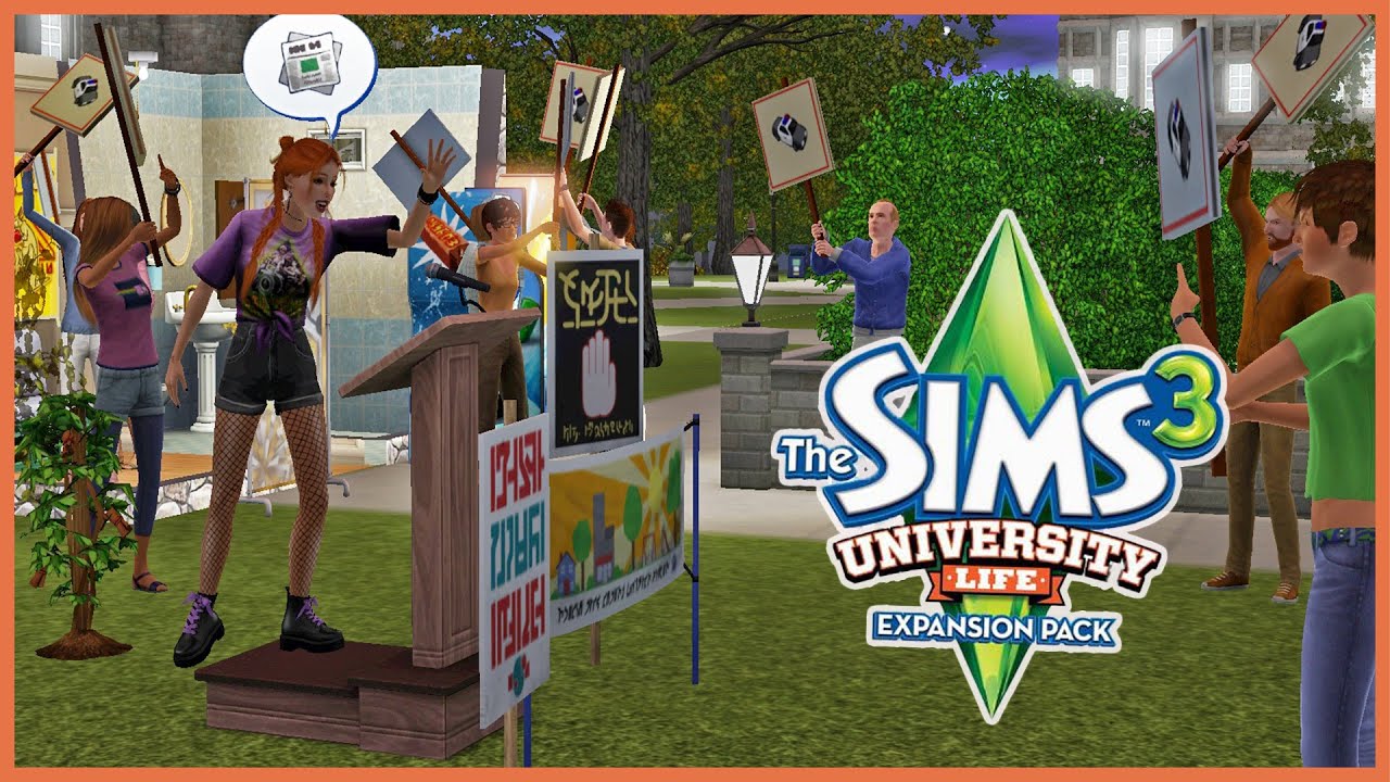 Let's Play The Sims 3: University (Part 3) - Classes, Protests, and ...