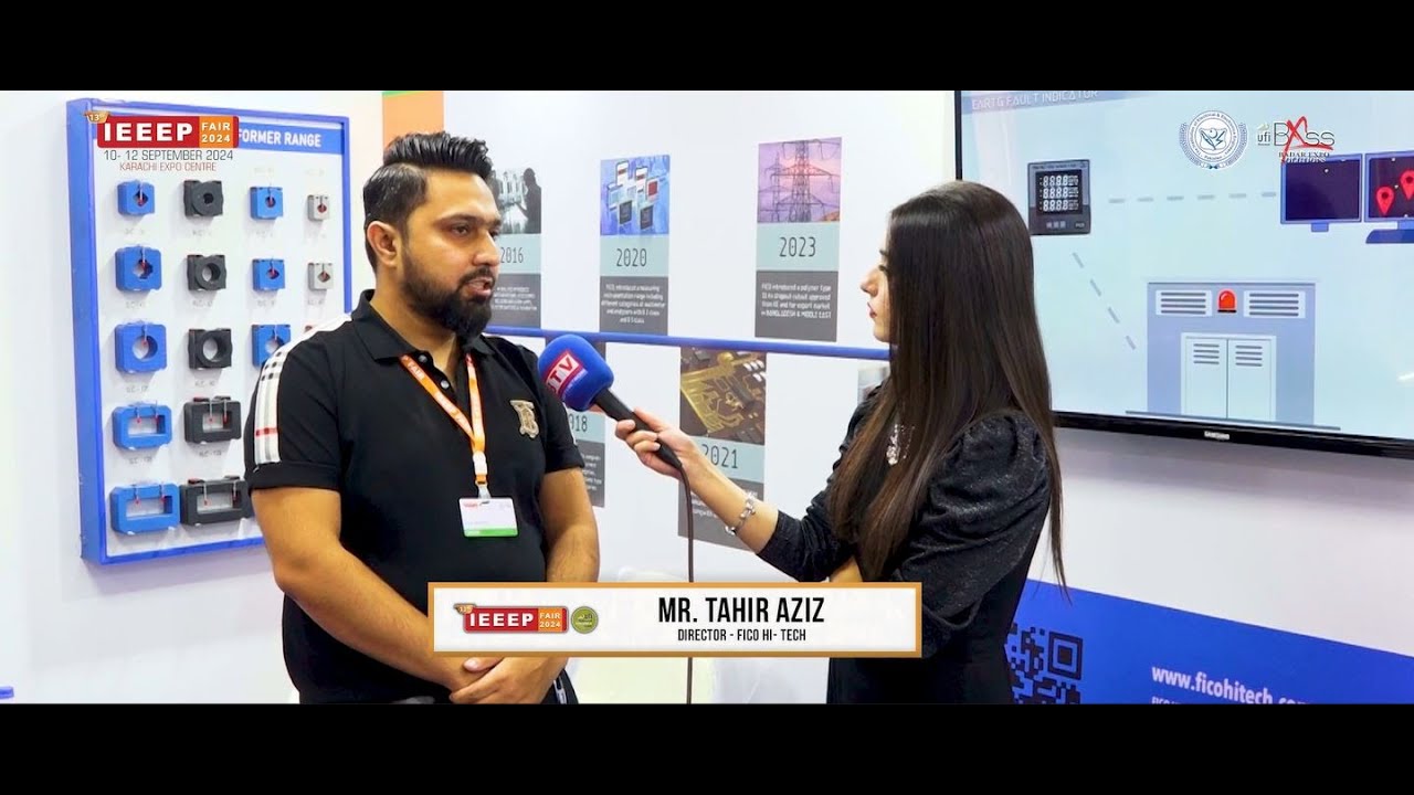 Tahir Aziz Showcases Fico Hi-Tech's Innovations at the 13th IEEEP Fair 2024 - YouTube