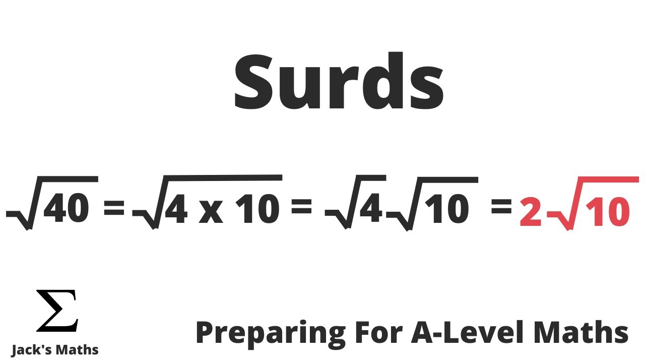 Surds | Preparing For A-Level Maths - YouTube