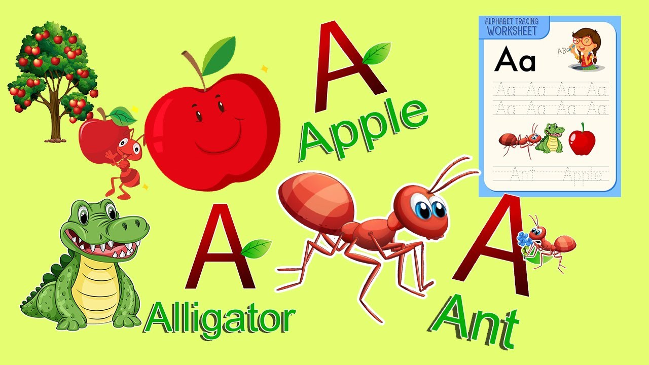 Alphabet A a for Children | Collection of Kindergarten Songs - YouTube