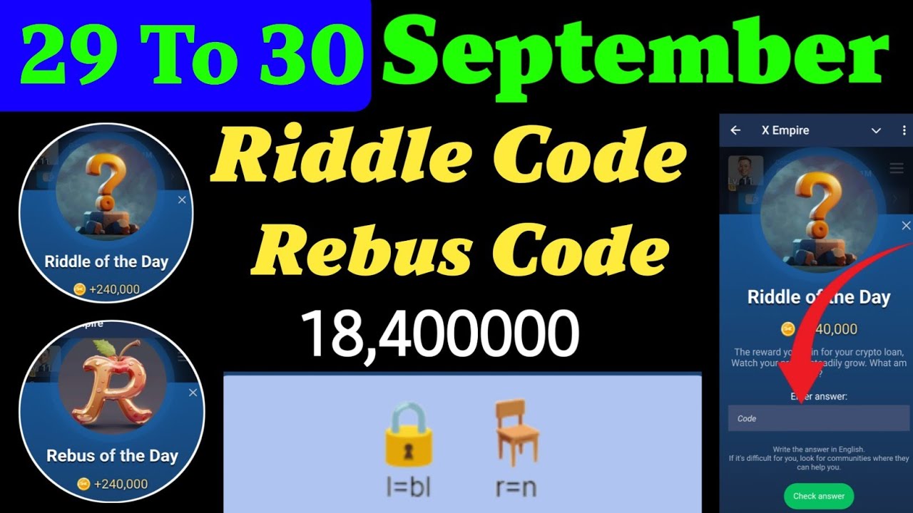 29 september rebus code riddle of the day | 29 september rebus of the ...