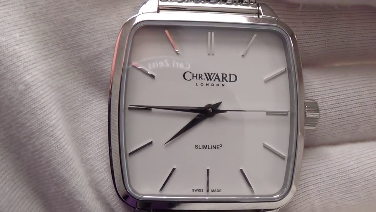 Christopher Ward Malvern Slimline Square Manual Wind Dress Watch Review ...