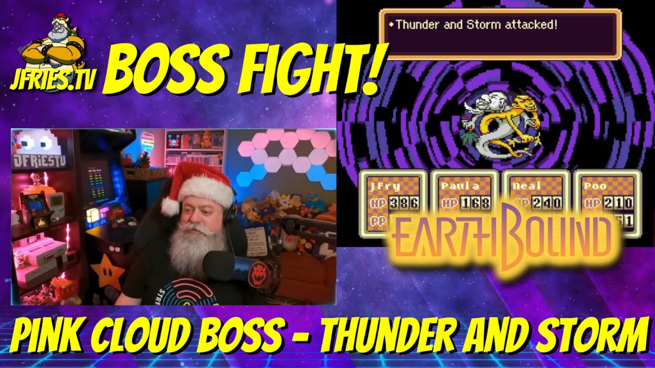 Highlight: EarthBound - Pink Cloud Boss - Thunder and Storm - YouTube