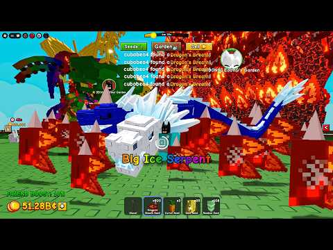 i Got RainBow Ice Serpent & i Planted x200 Dragon's Breath Seeds - Grow a Garden 2