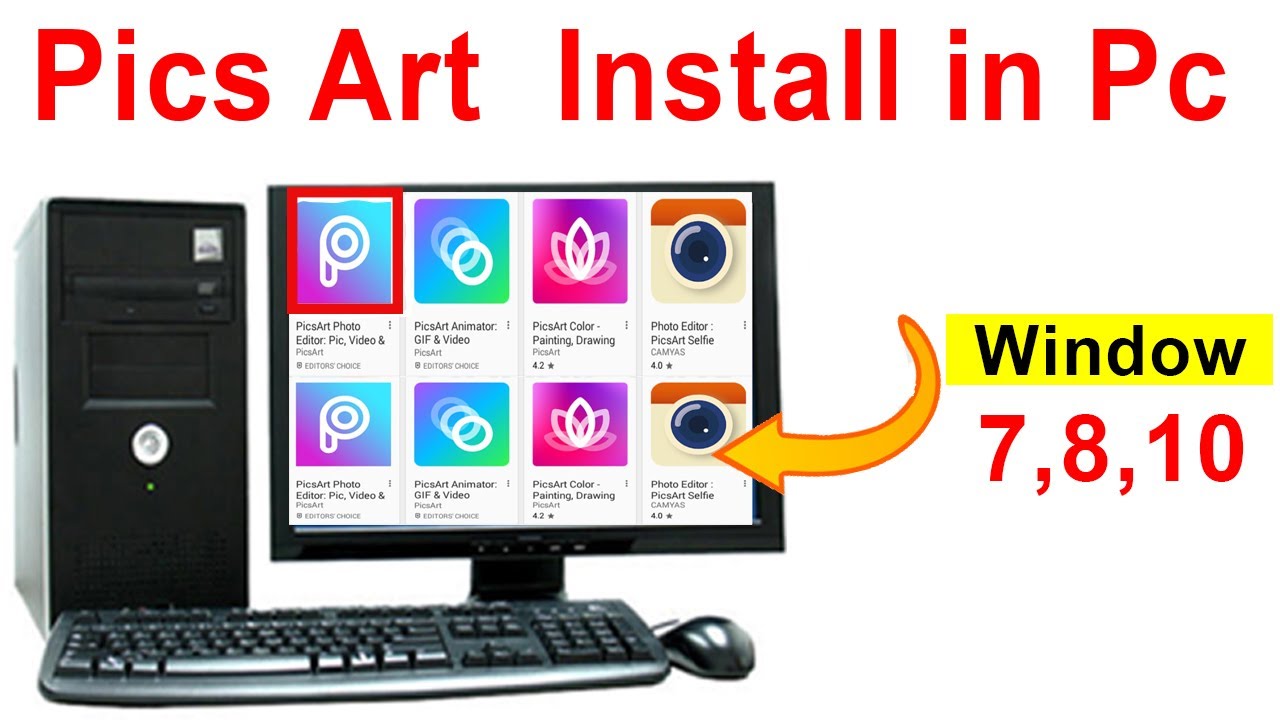How to install PicsArt in Pc Laptop working Window 7 8 10 | PicsArt pc ...