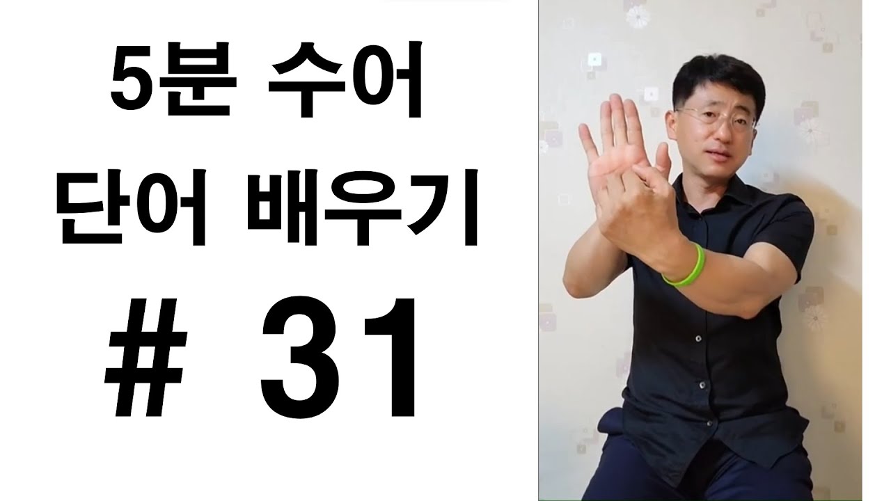 5분 수어 단어 배우기 31 거울모드 기초수어 기초수화 수화배우기 수어배우기 초보수화 초보수어 청각장애인 장애인