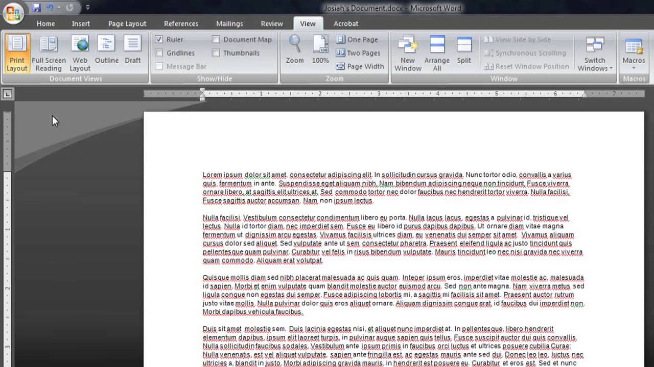 How to Have the Ruler on the Top of the Page in Microsoft Word ...