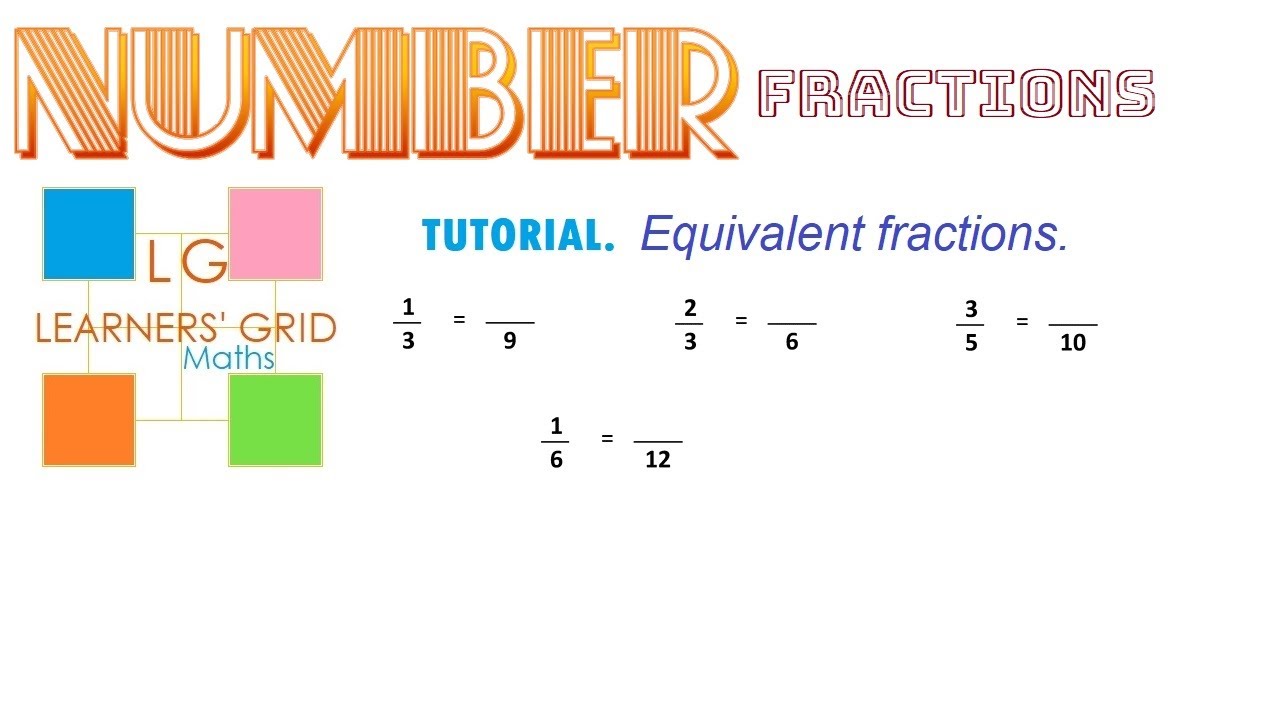 FRACTIONS, equivalent fractions Tutorial 1 - YouTube