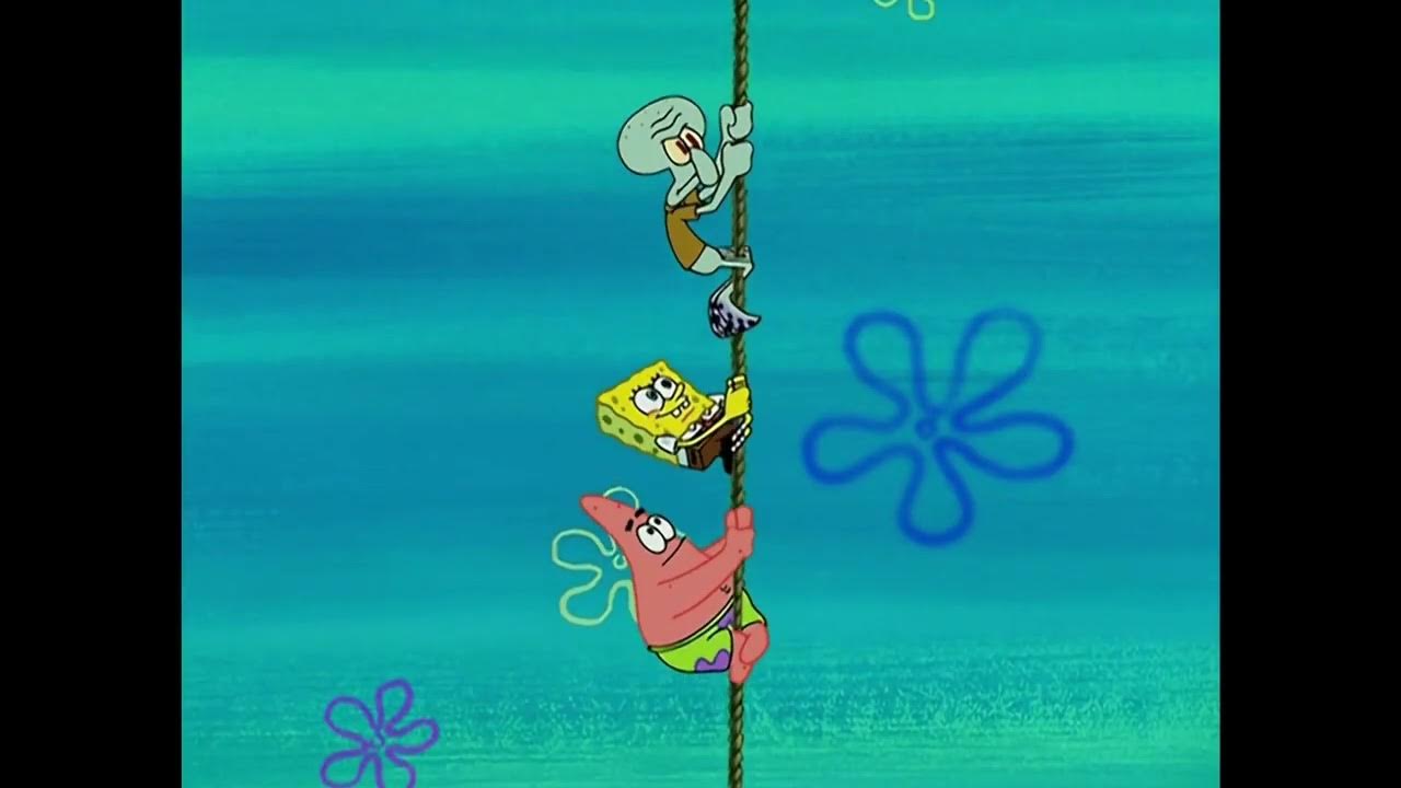 SpongeBob Patrick and Squidward Climbing Rope for every few Inches for 10 Hours - YouTube