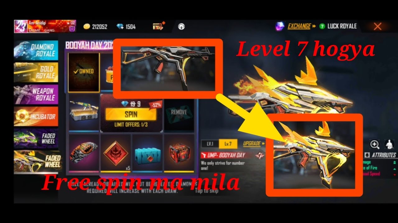 I Got Lv.Max UMP/Evo Ump faded wheel/Evo Ump emote/Evo Ump free fire ...